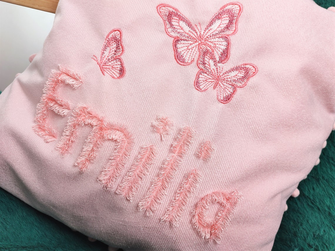 Cute Fluffy Fringed FONT Machine Embroidery Designs in - Etsy