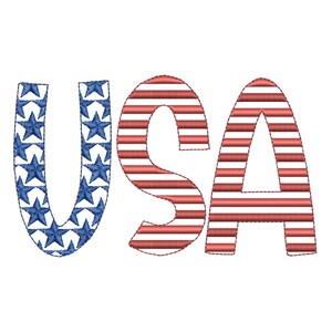 Patriotic Stars and Stripes Kids Font 2 Types Machine Embroidery ...