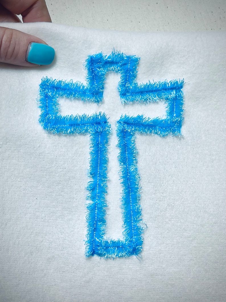 Fluffy Cross Chenille Awesome Fringed Christian Cross Outline - Etsy