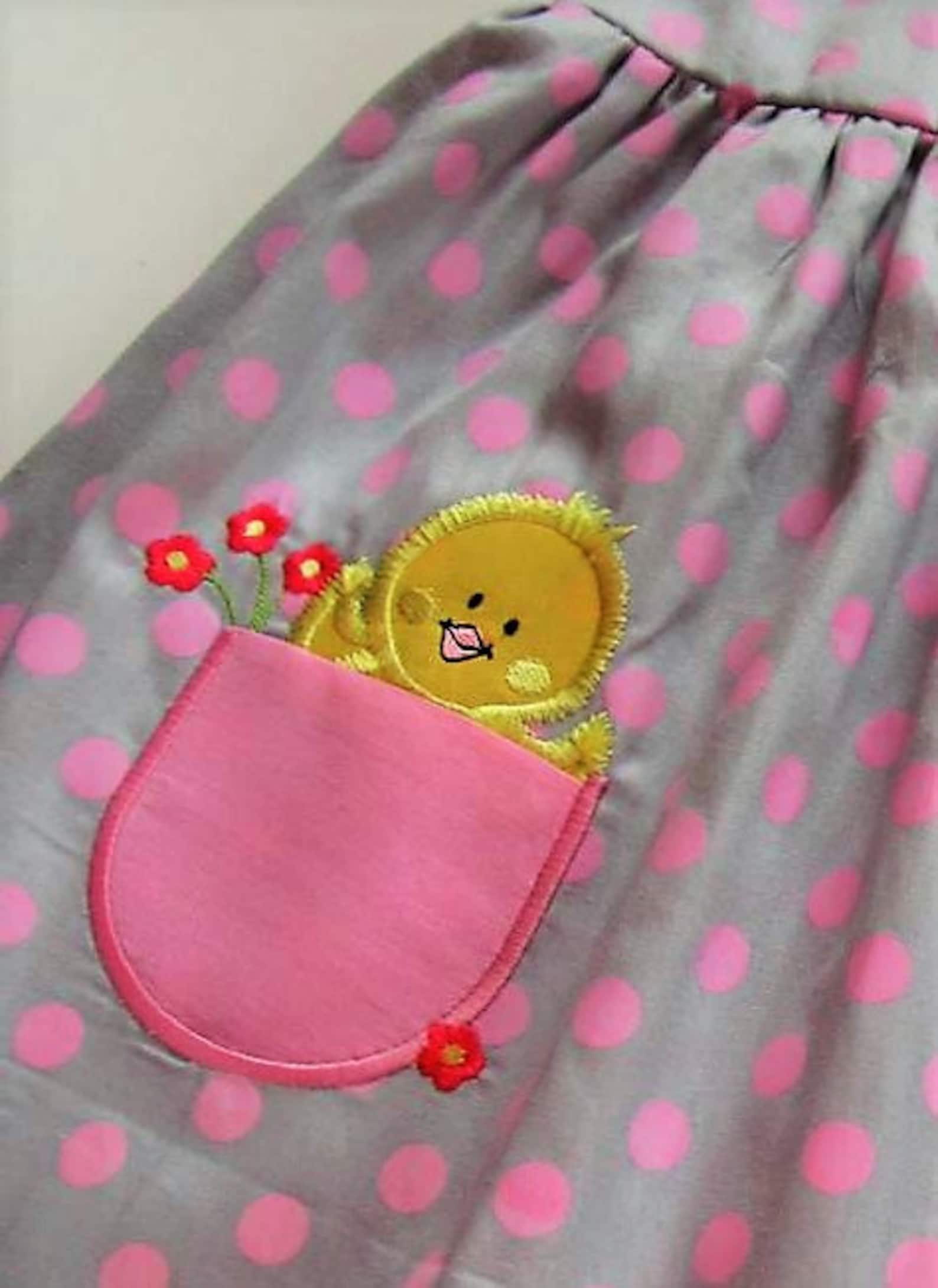 Easter Bunny and Chick in Pocket Pocket Applique Included | Etsy