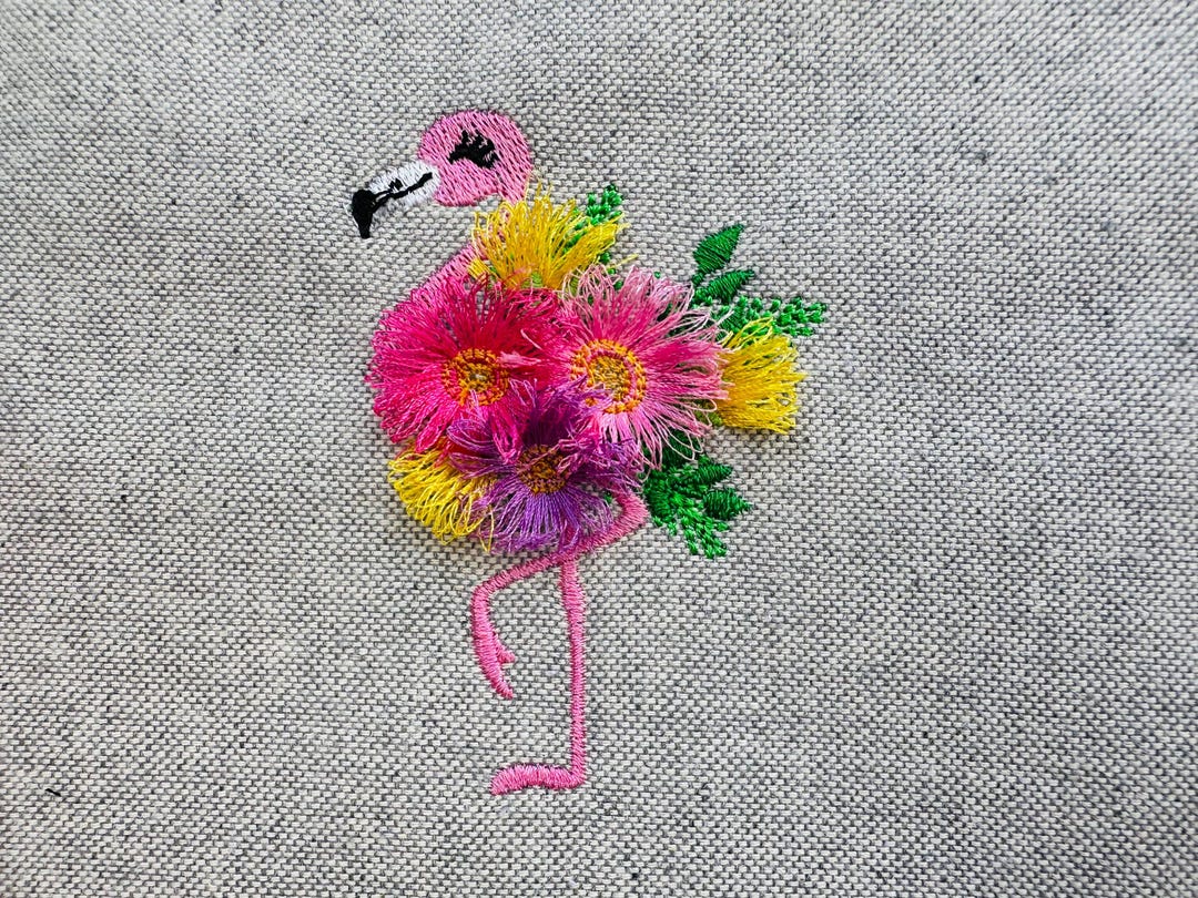 Mini Hoop 4x4 Flamingo Floral Bouquet Machine Embroidery Designs ...