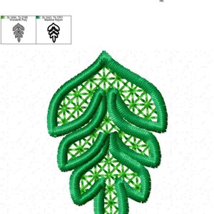 Leaves Mini Accent FSL Freestanding Lace Machine Embroidery Designs in ...