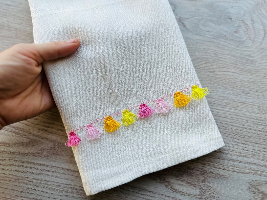 Fringed Bottom Border Fringe Tassel Machine Embroidery Designs Towel ...