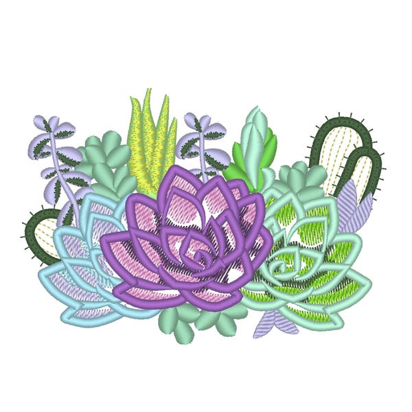 Succulent Embroidery Pattern - Etsy