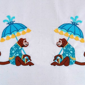 Monogram Vintage Monkey Frame Delicate Lacy in the Hoop Fringed Tassels ...