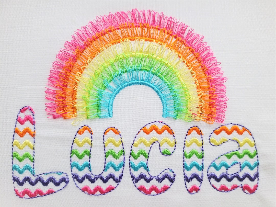 RIC RAC Patterned Font Monogram Alphabet Letters Machine Embroidery ...