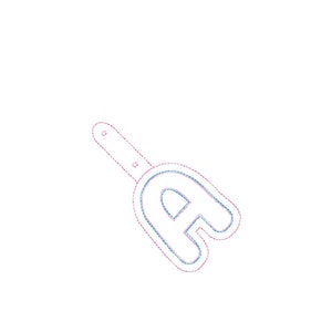 Puffy Foam Key Fob Snap Tab Rounded Monogram Alphabet Letters A-Z ...