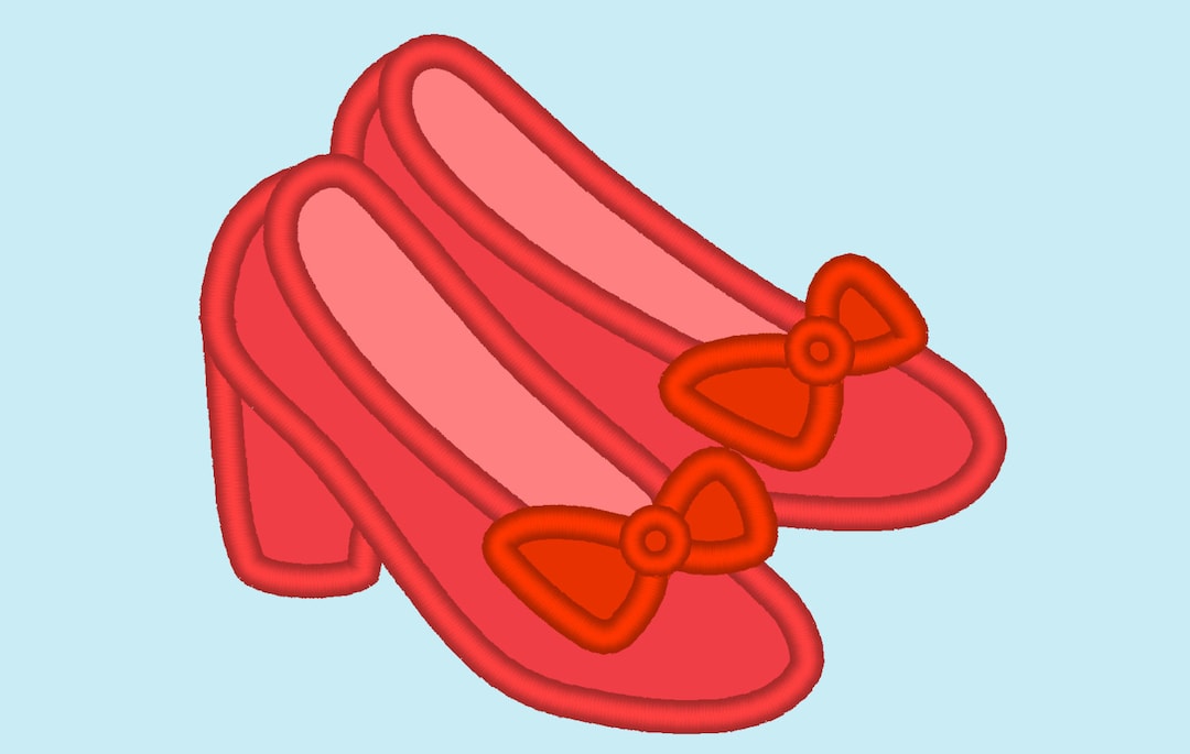 Dorothy Wizard Oz Ruby Red Slippers Embroidery Applique Designs 4x4 ...