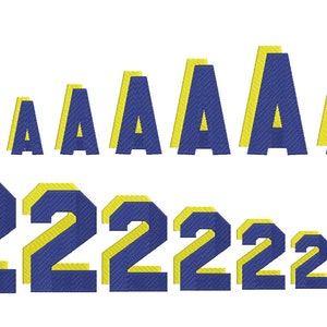 Varsity Collegiate Block Type Shadow Font Fill Stitch Machine ...
