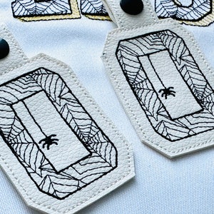 Spider's Web Alphabet Monogram A-Z Key Fob Snap Tab in the Hoop ITH ...