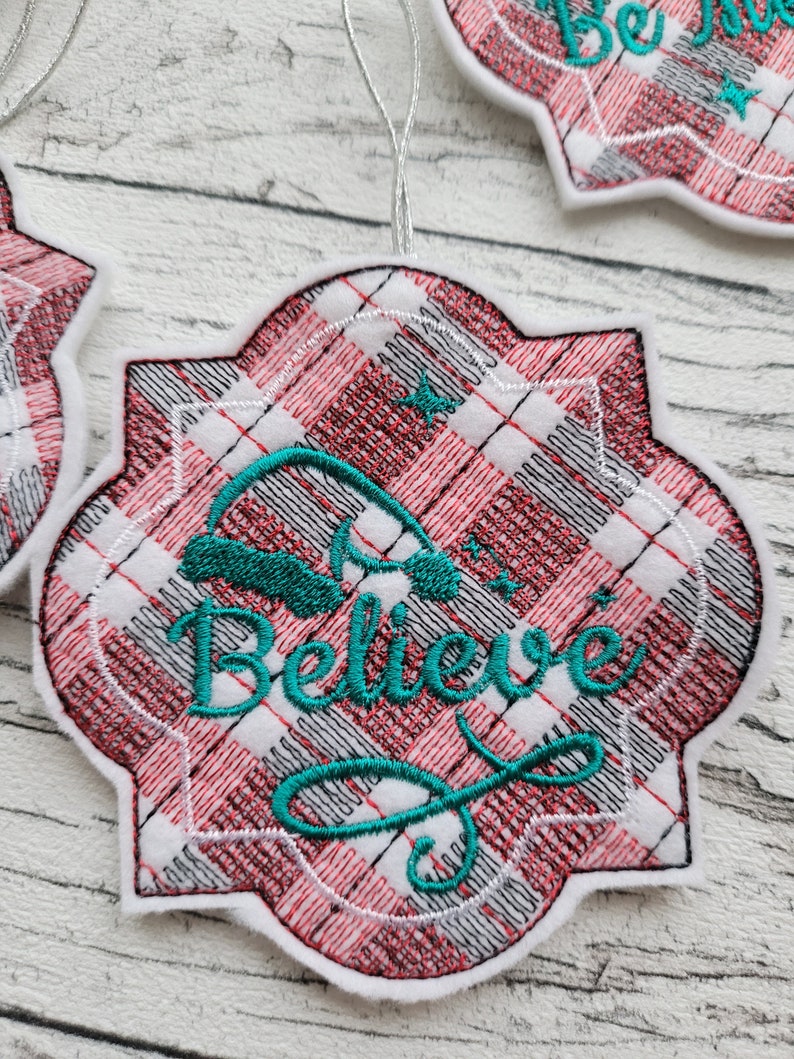 Tartan Plaid Gingham Christmas Tree Ornaments Decoration or - Etsy