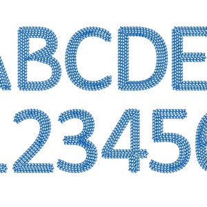 Mini Chain Font Hand Stitch Effect Chain Block Font Machine Embroidery ...