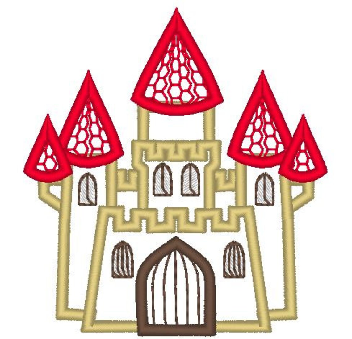 Castle Machine Embroidery Applique Design Girls Dream Magic | Etsy