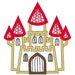 Castle Machine Embroidery Applique Design Girls Dream Magic - Etsy