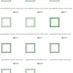 Ric Ric Edge Napkins ITH in the Hoop in Assorted Sizes Coaster Doily ...