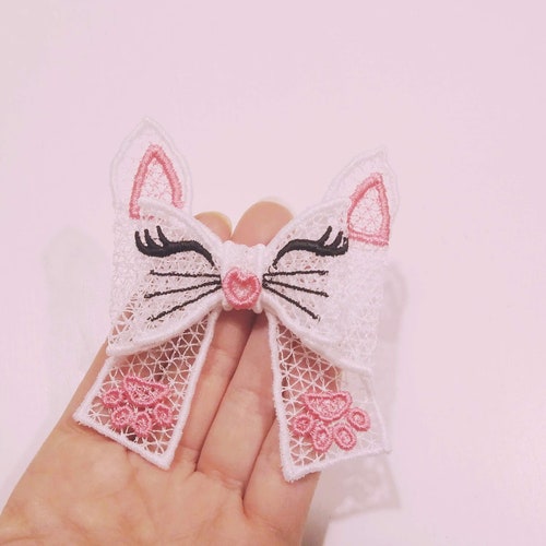 FSL Bow With Hearts 3D Machine Embroidery Design. Free | Etsy