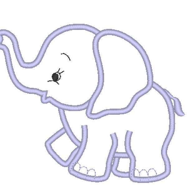 Elephant Machine Embroidery - Etsy
