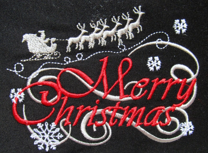 Merry Christmas Saying - Machine Embroidery Designs for Hoop 5x7 ...