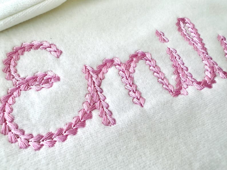 Extra Bold Chain Stitch FONT Cookie Handwritten Script Alphabet Machine ...