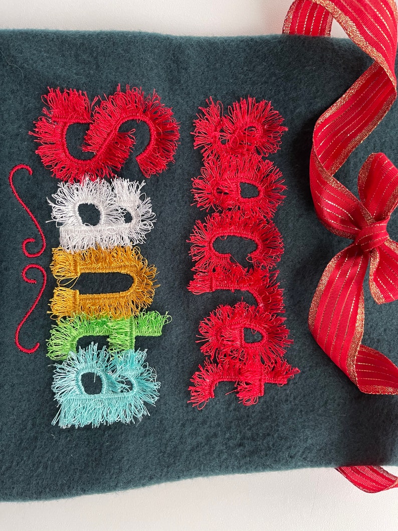 Original Fluffy Fringed Font Alphabet Machine Embroidery - Etsy
