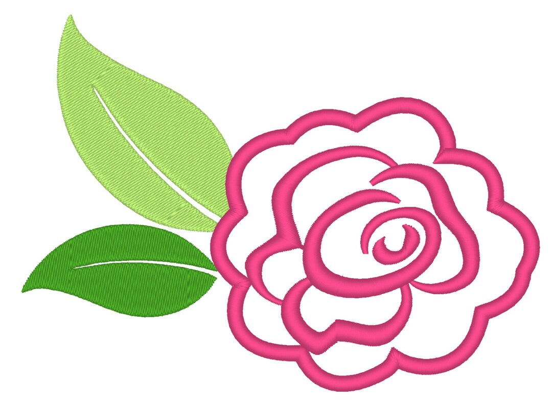 Mega Rose and Mini Rose, Shabby Chic Rose Applique, Rose, Simply Rose ...