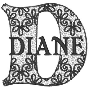 Lace Split Delicate Letters Font - Monogram Split Letters and Mini Font ...