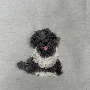 Sheepdog Fringe Dog Fluffy Chenille Puppy Machine Embroidery Designs ...