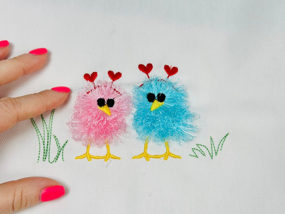 Cute Little Chicks Machine Embroidery Designs Fringed Fluffy Chick 2 in ...