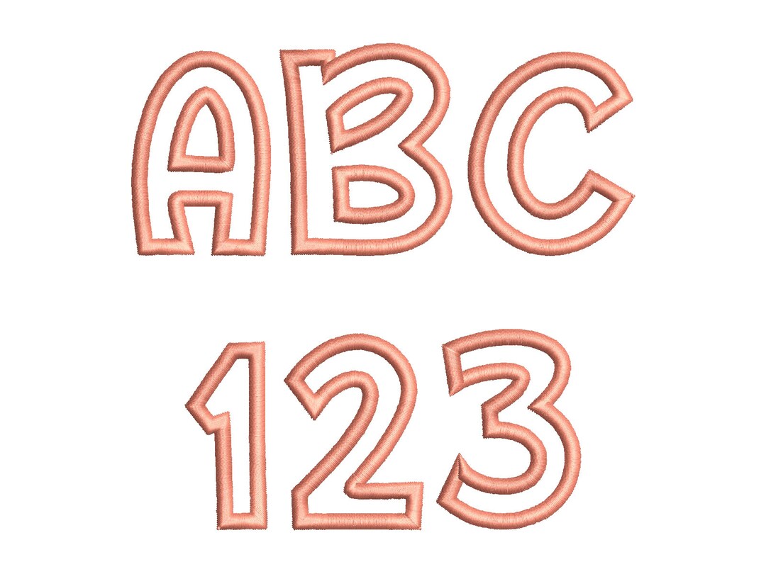 Applique Font Bold Alphabet Machine Embroidery Designs Monogram Name ...