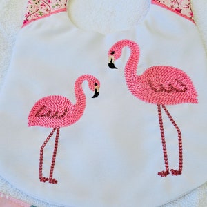 Chain Stitch Flamingo Embroidery Chain Flamingos Machine Embroidery ...