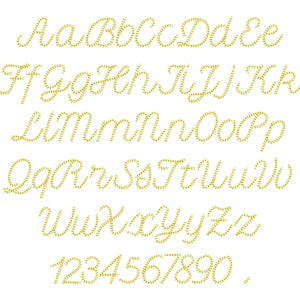 Quick Light Stitch Anton Chain FONT Cursive Script Alphabet Letters ...