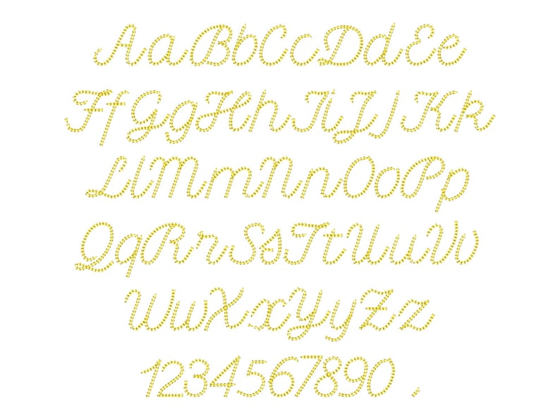 Quick Light Stitch Anton Chain FONT Cursive Script Alphabet - Etsy
