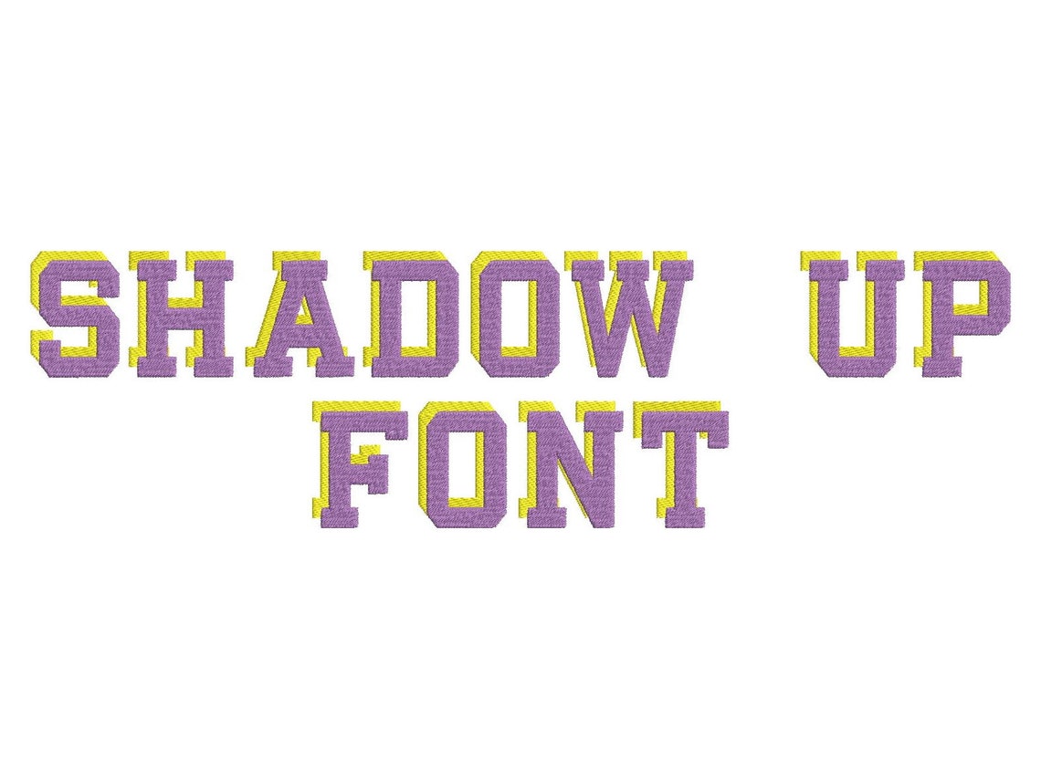 Block Type Shadow Font Fill Stitch Machine Embroidery Designs - Etsy