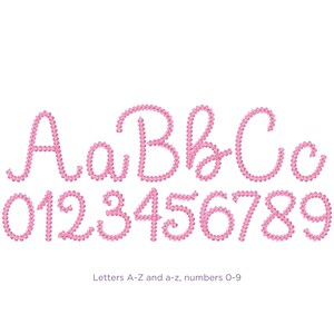 Extra Bold Chain Stitch FONT Machine Embroidery Designs Monogram ...