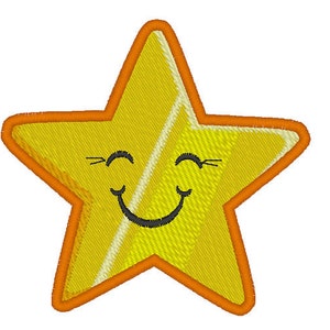 Happy Star Machine Embroidery Applique and Filled Designs 4x4 and 5x7 ...