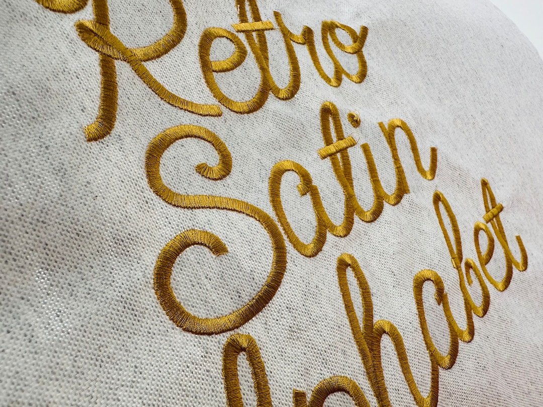 Baby Satin Stitch Handwritten Font Alphabet Script Letters Baby ...