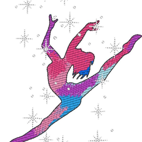 Dancer Embroidery Design - Etsy