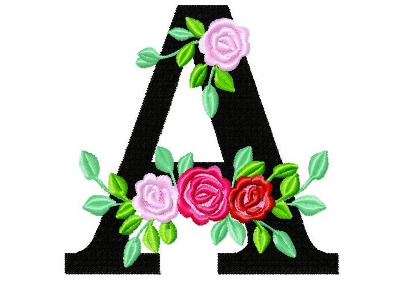 Roses Floral Individual Letter A Garden Flag Monogram Roses - Etsy