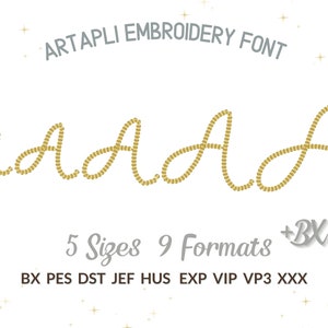 Dense Chain Bold Chain Stitch FONT Machine Embroidery Designs in ...