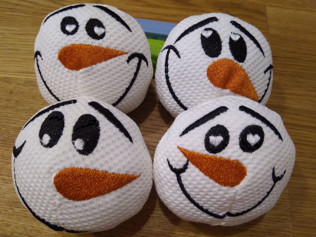 Snowball for Playing in Snow Fight ITH Embroidery, in the Hoop Machine ...