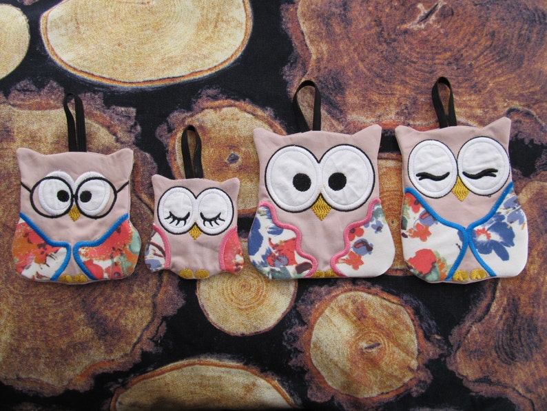 Owls - in the Hoop ITH Machine Embroidery Designs 4 Types in Many Sizes ...