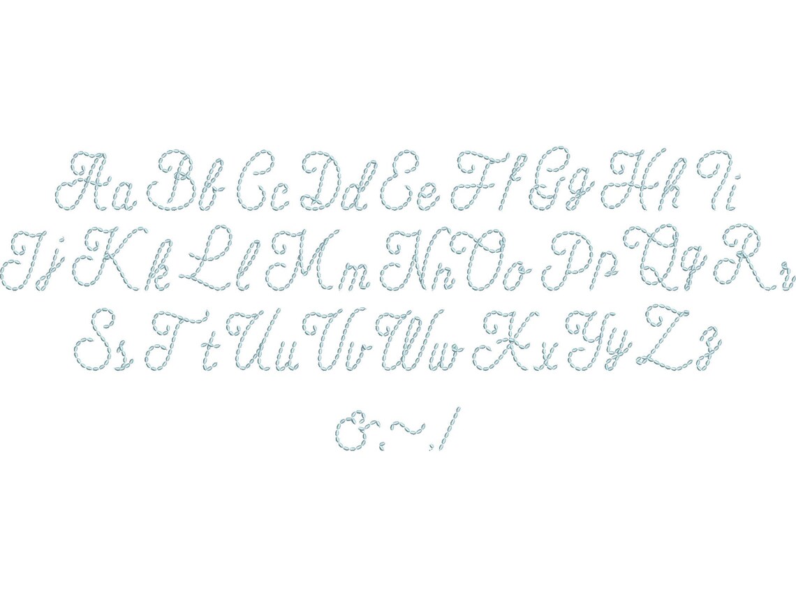 Hand-stitched Look FONT Machine Embroidery Designs in Assorted Mini ...