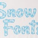 Winter Holidays Snow Font Light Sketch Outline Machine Embroidery ...