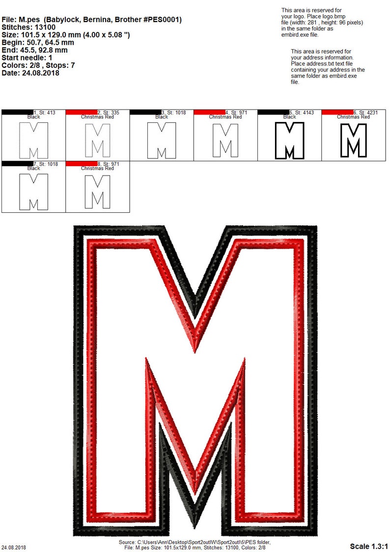 Varsity Collegiate Athletic Block Type Font Machine Embroidery Designs ...