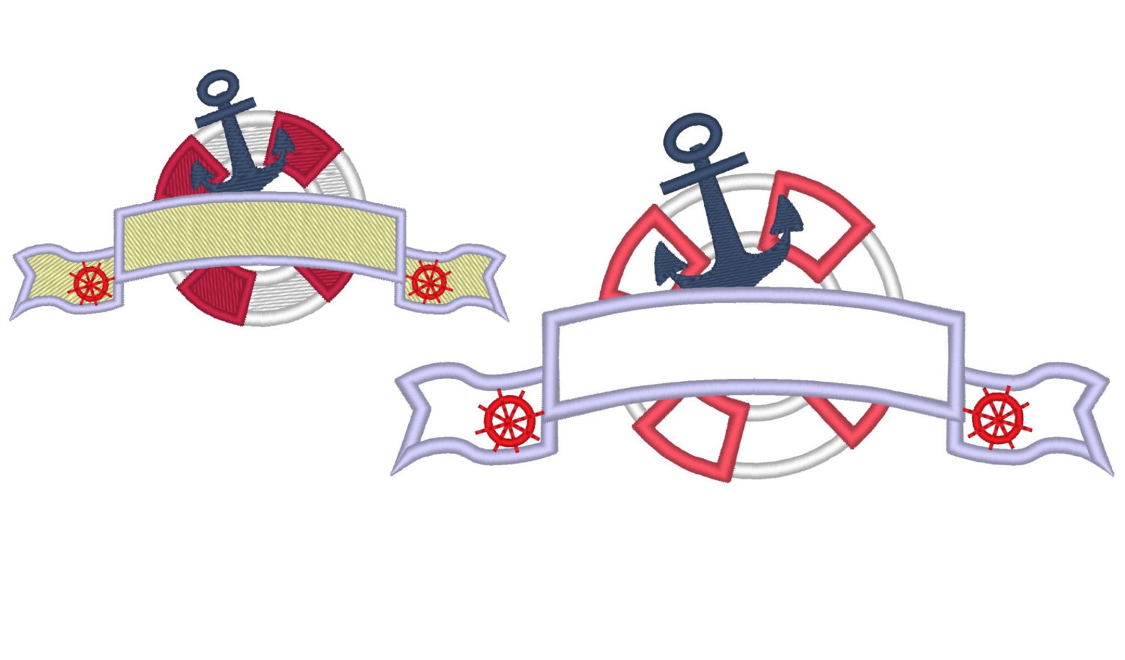 Nautical Theme Machine Embroidery Designs SET of 8 Applique - Etsy