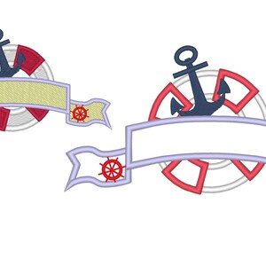Nautical Theme Machine Embroidery Designs SET of 8 Applique and Fill ...