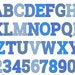 Light Applique Font Open Edge Raggedy Applique Font Alphabet Bean ...