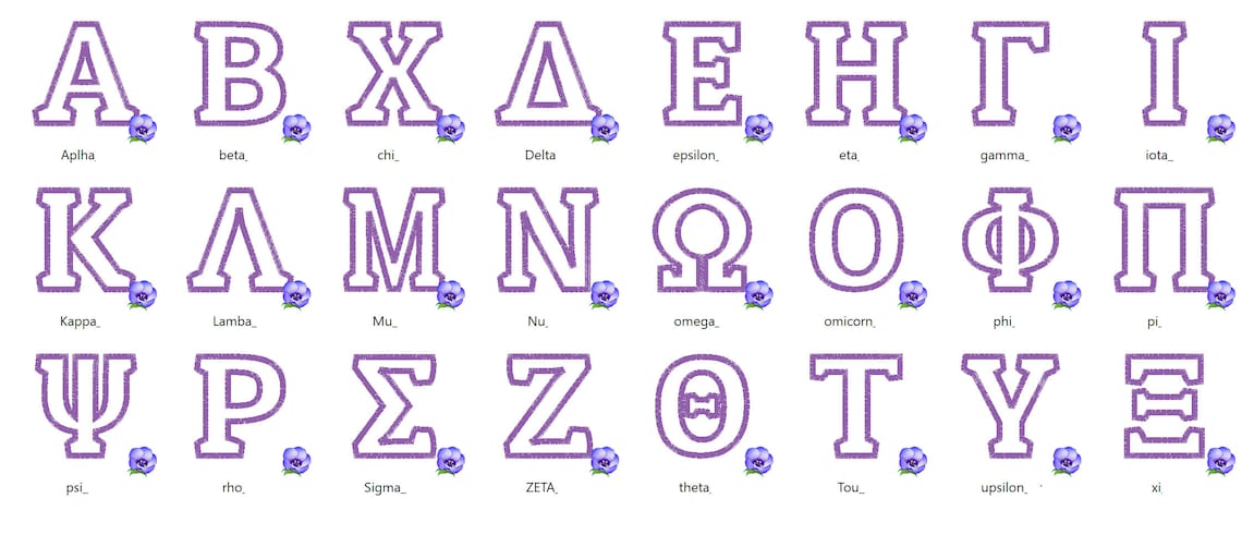 Fraternities and Sororities Greek Font Alphabet Simple - Etsy
