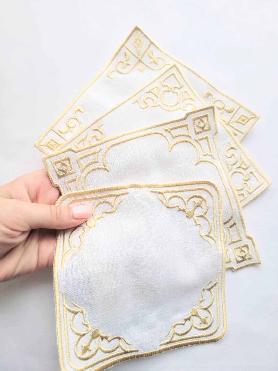 Chinoiserie & Classy Napkin Doily Coaster 4 Different Types in Assorted ...
