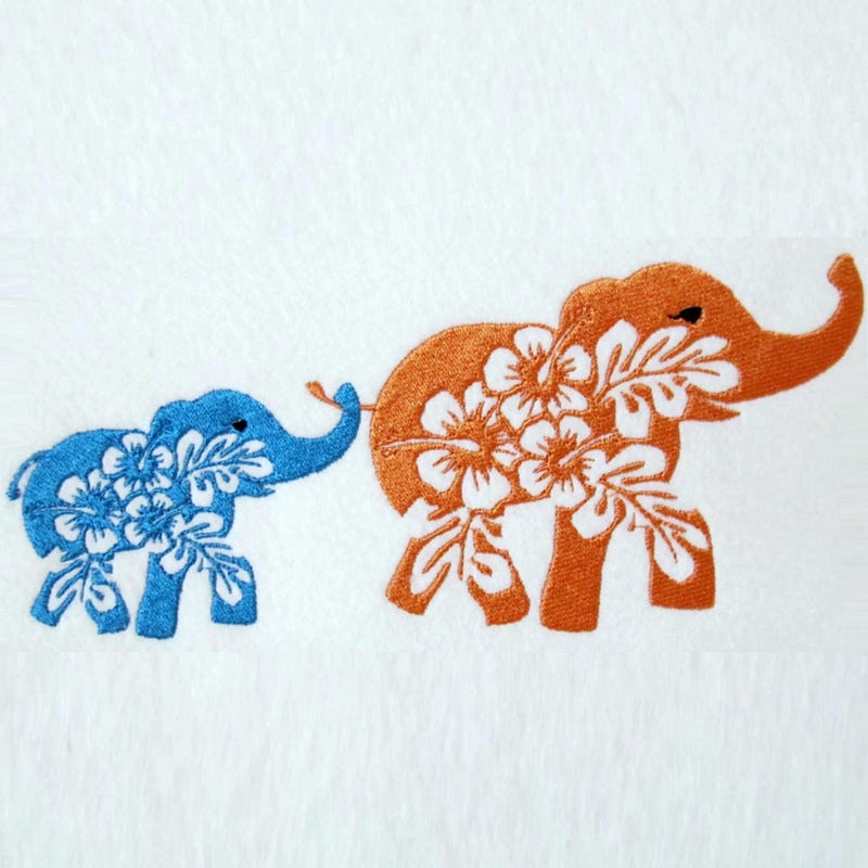 Elephant Machine Embroidery - Etsy